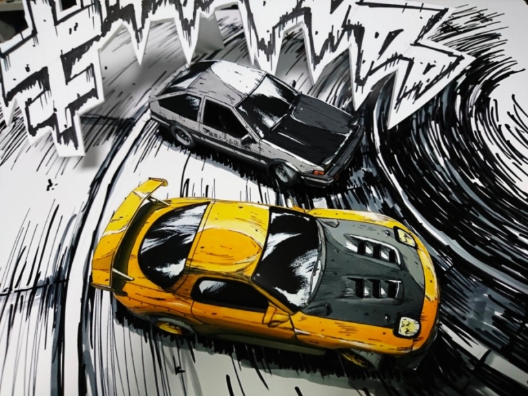 ART CORNER: Japanese artist recreates Initial D touge scenes with ... ART CORNER: Japanese artist recreates Initial D touge scenes with ...