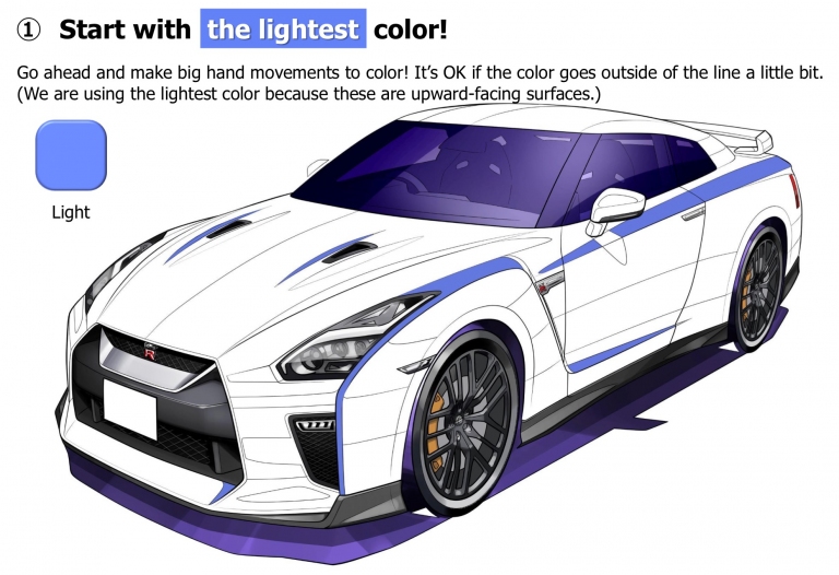 ART CORNER: Learn how to color like concept car artists, courtesy of ...
