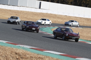 All seven generations of the Nissan Z gathered for a family portrait ...