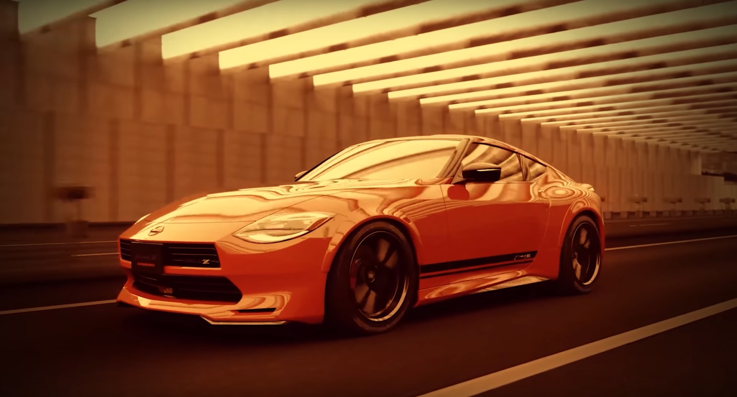 See the nose-jobbed Nissan Z Customized Proto in action | Japanese ...